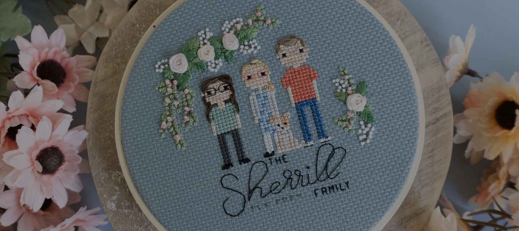 When To Give a Cross-Stitched Family Portrait as a Gift