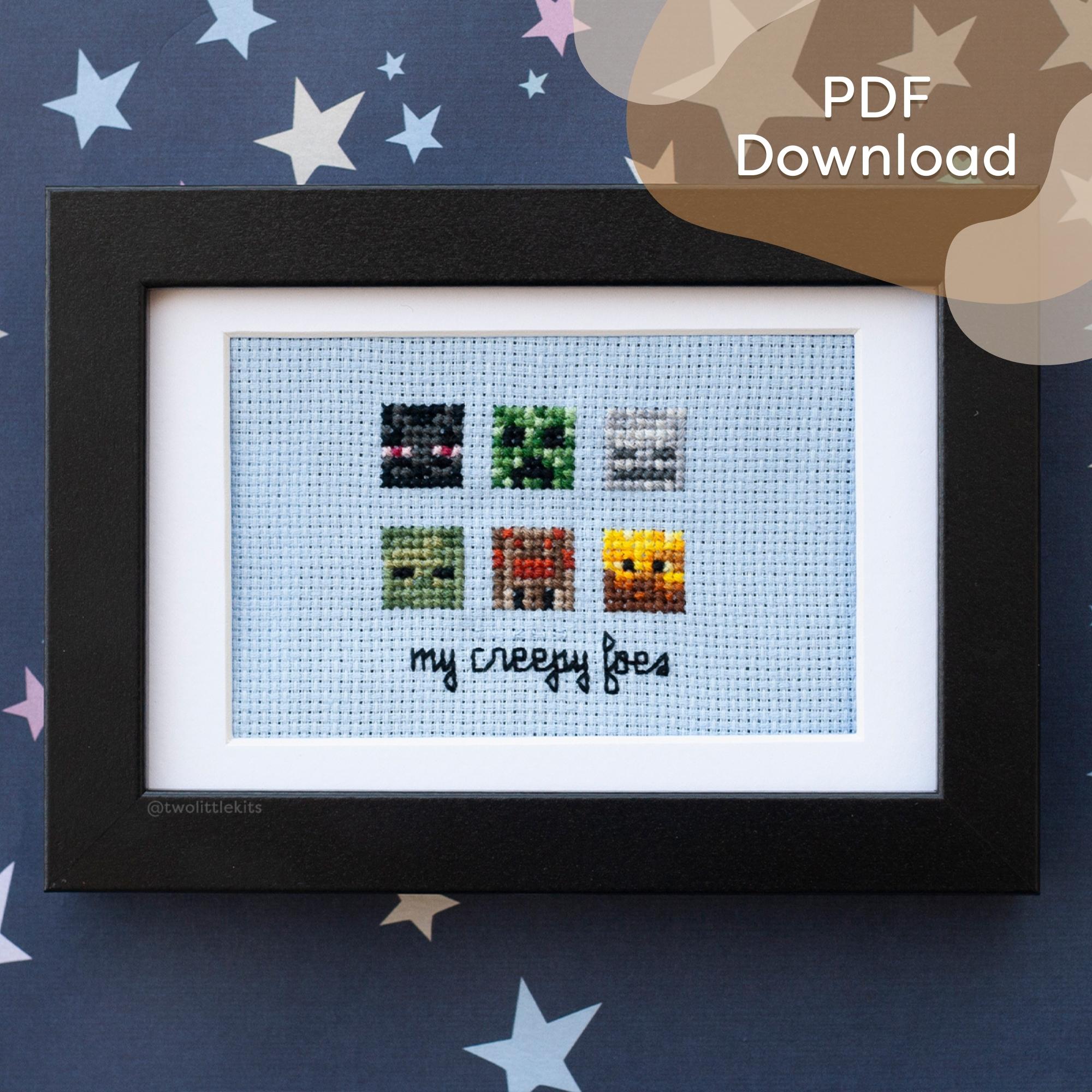 Cross-Stitch Pattern - "Minecraft Enemies"