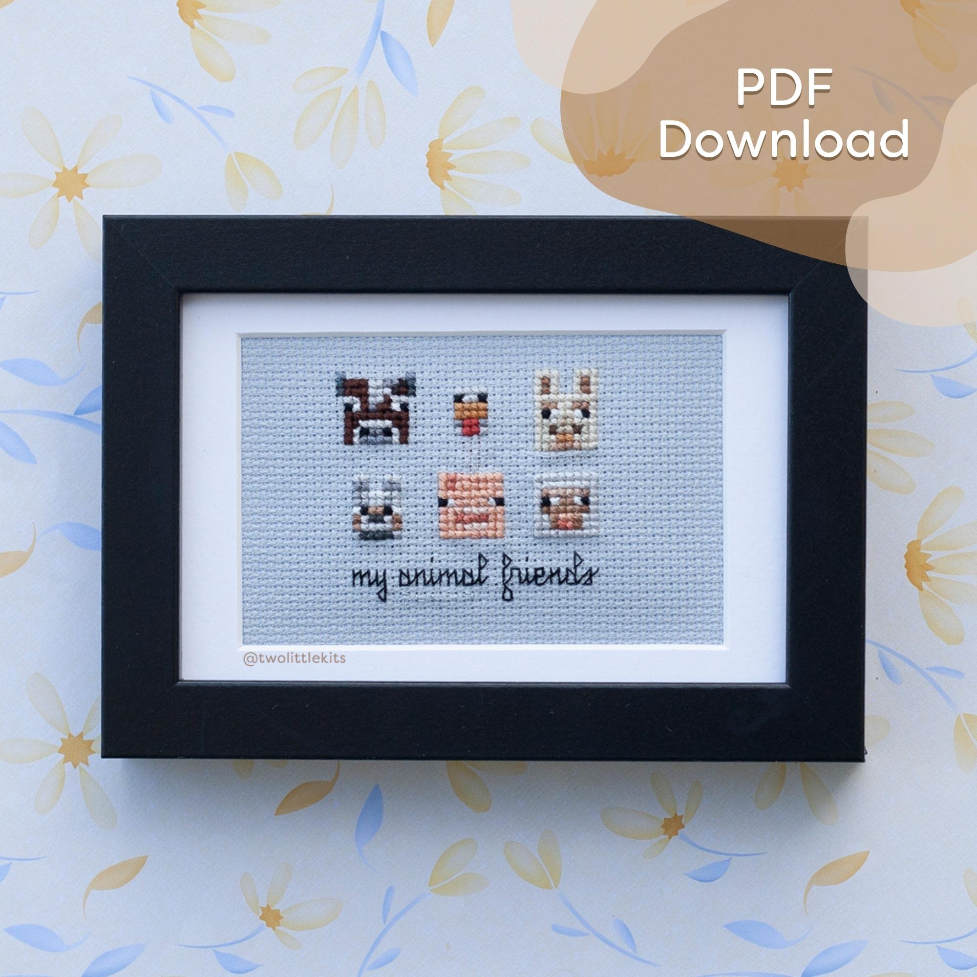 Cross-Stitch Pattern - "Minecraft Animals"