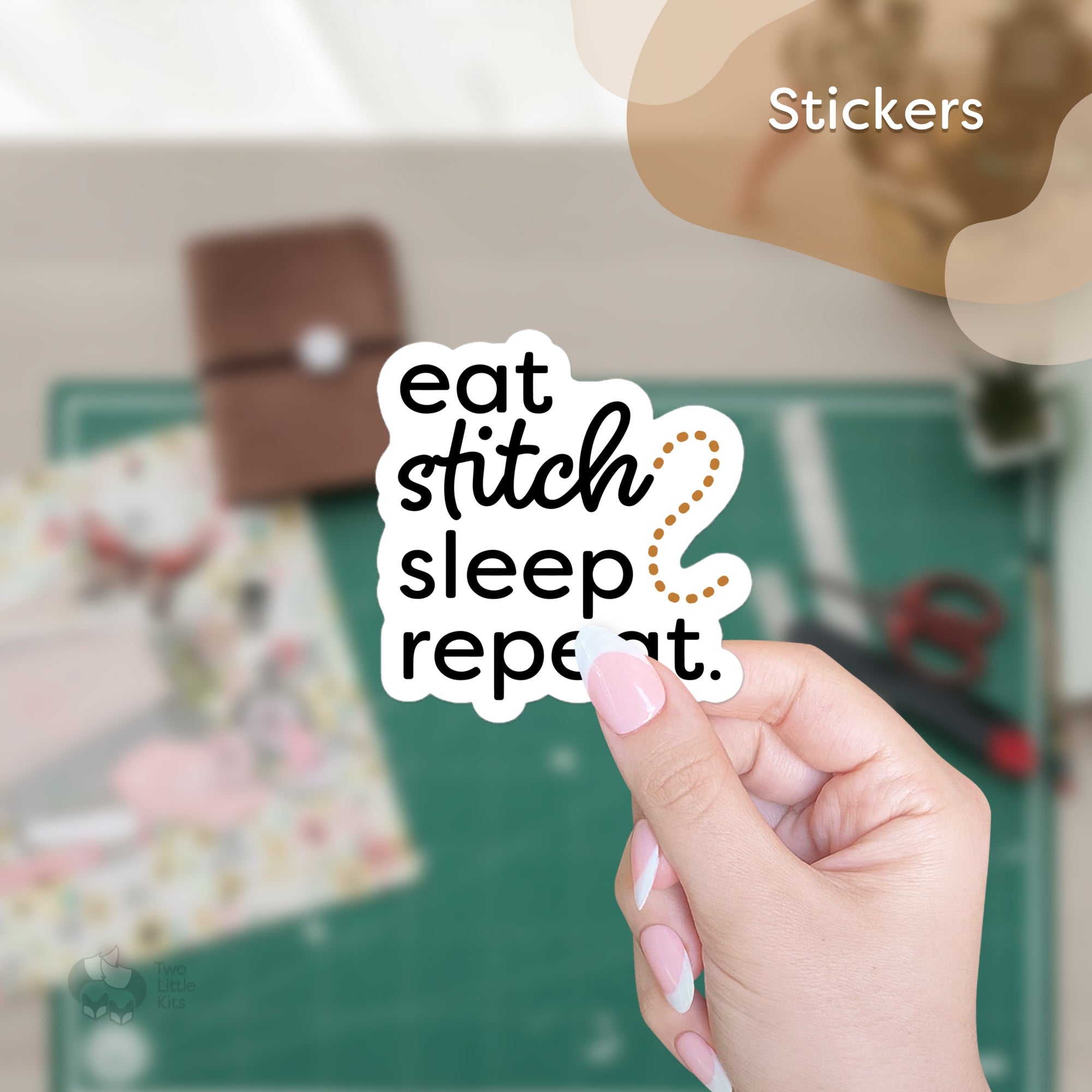 "Stitch Repeat" - Stickers