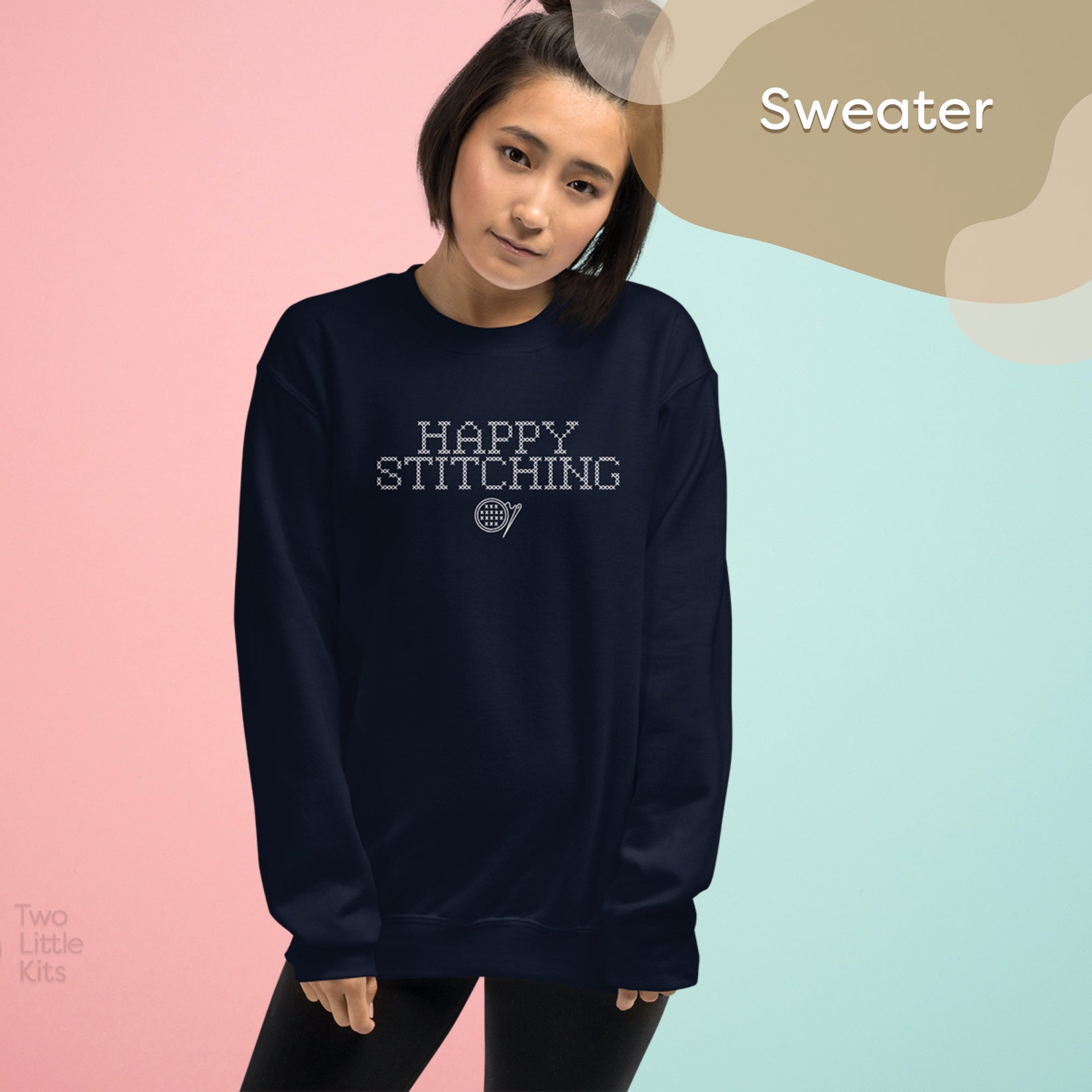 "Happy Stitching" - Unisex Sweatshirt