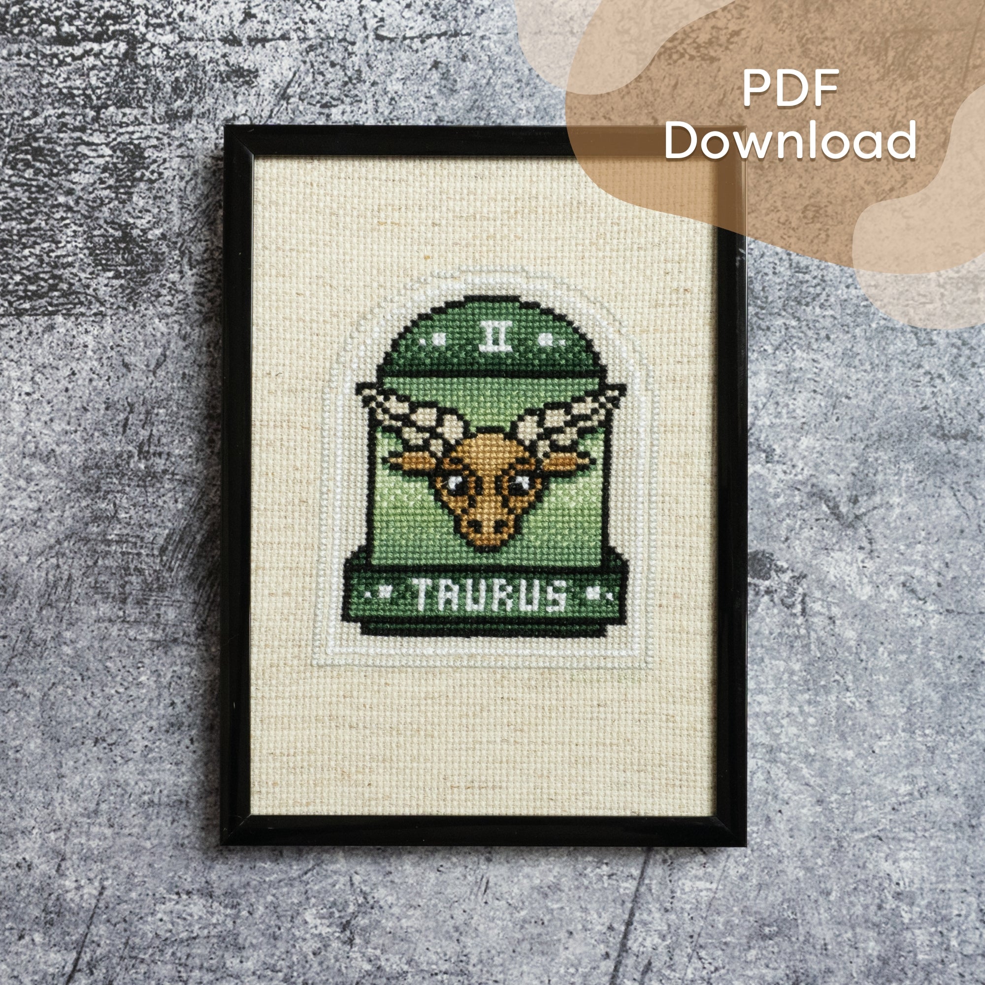 "Zodiac: Taurus" Cross-Stitch Pattern