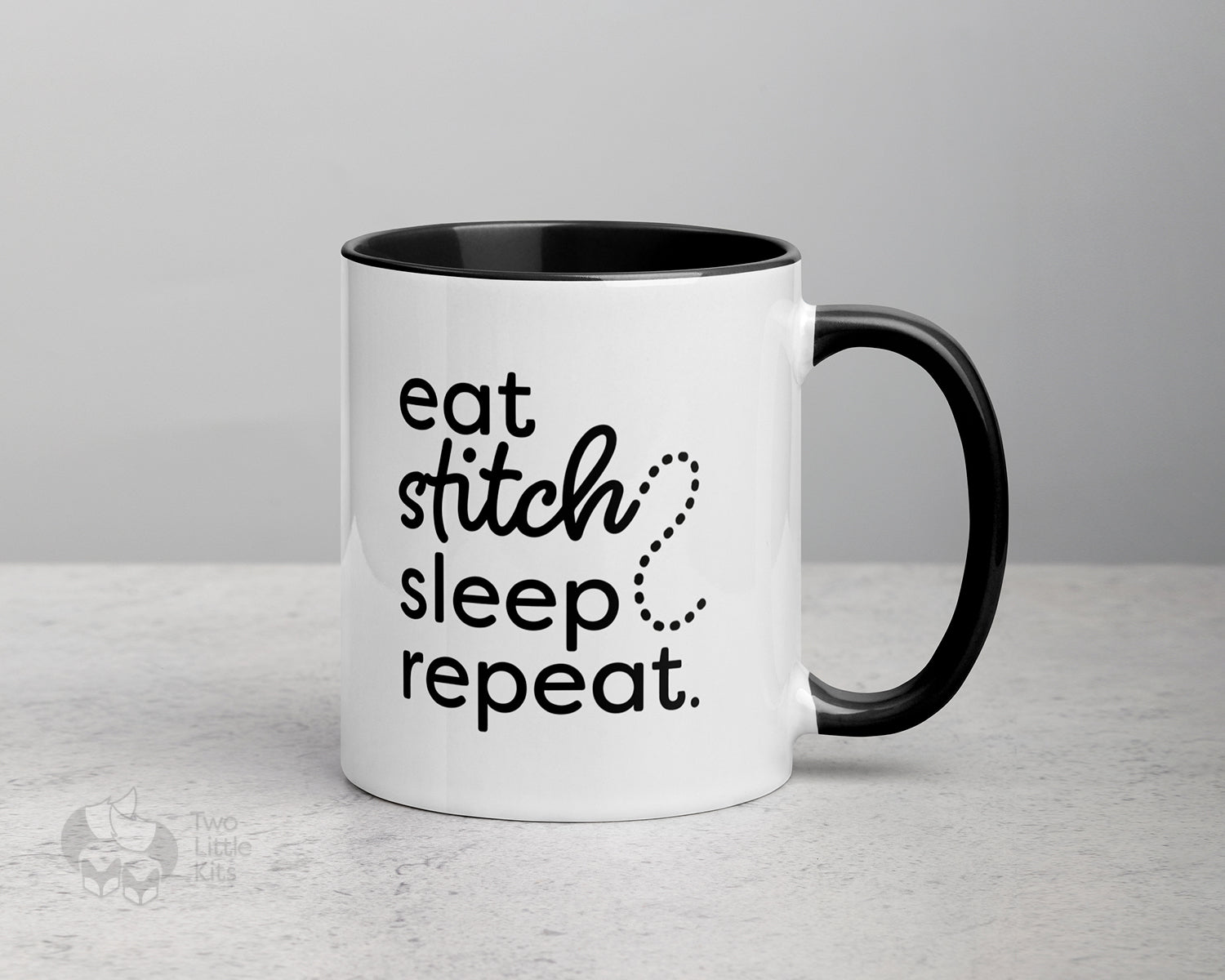 "Stitch Repeat" - Ceramic Mug