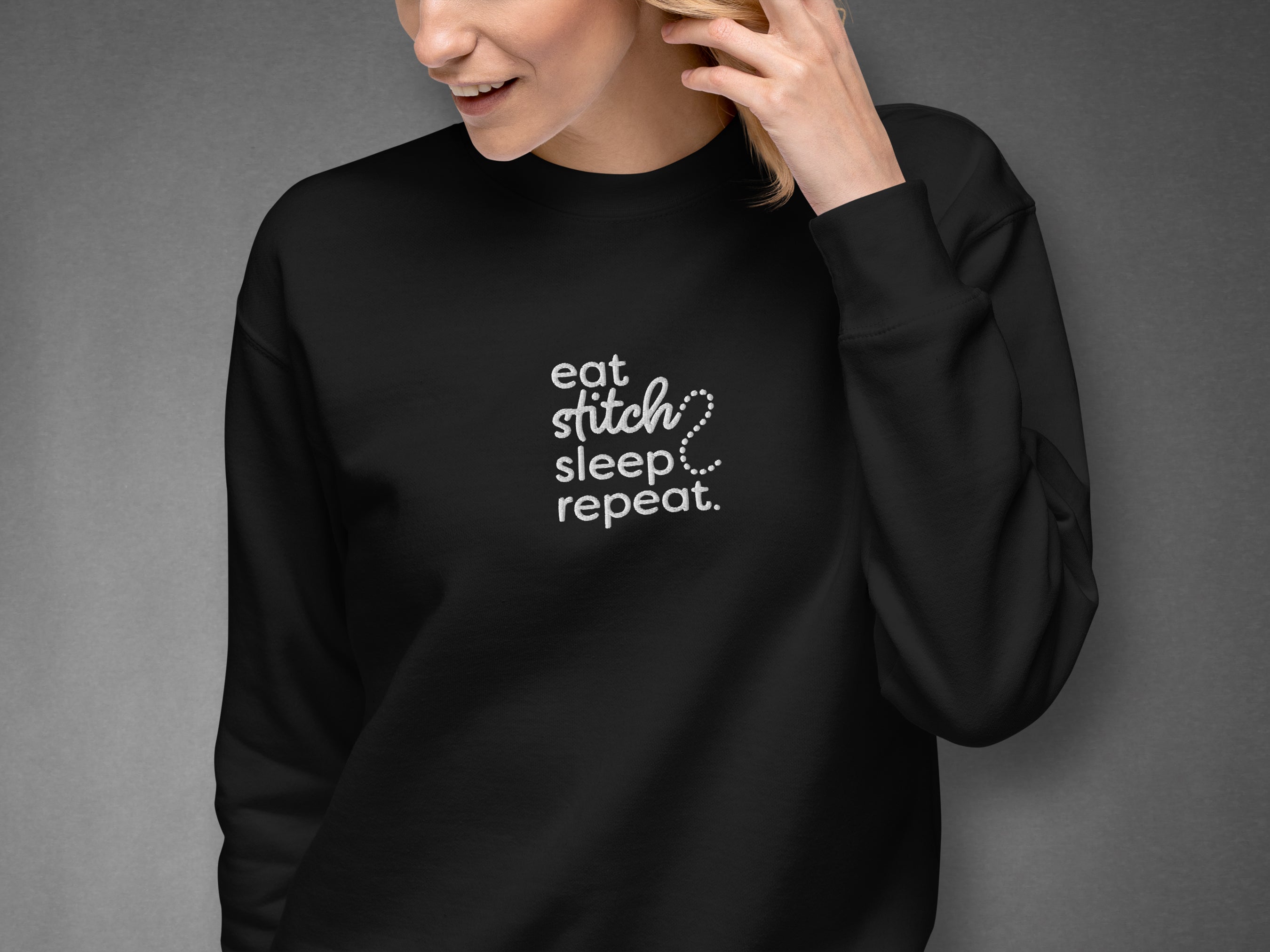 "Stitch Repeat" - Premium Unisex Sweater